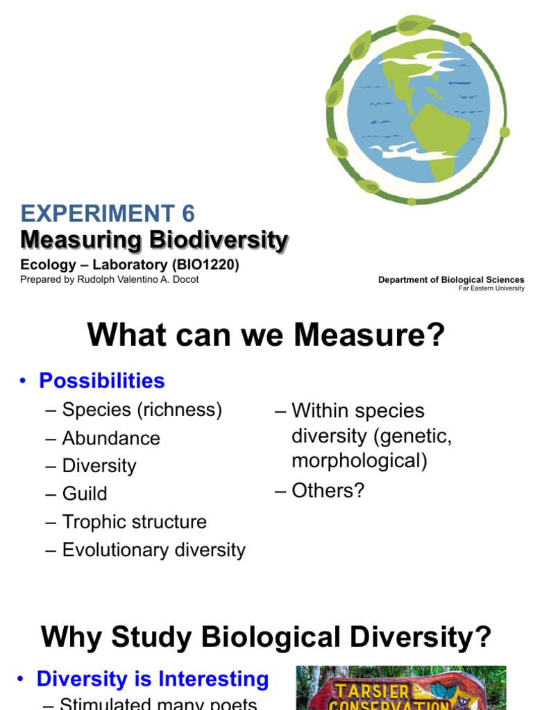 Biodiversity Measurement Techniques | PDF | Biodiversity | Ecology