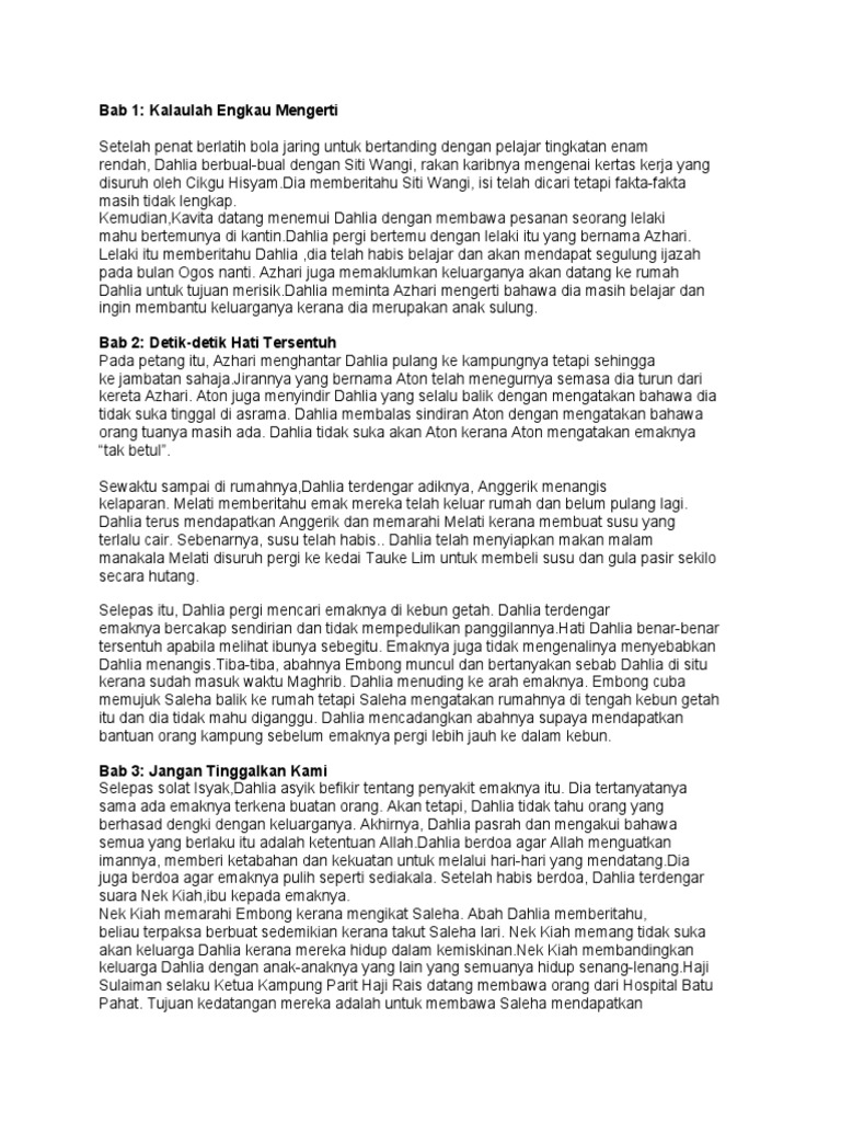 Sinopsis Mengikut Bab Sbe | PDF