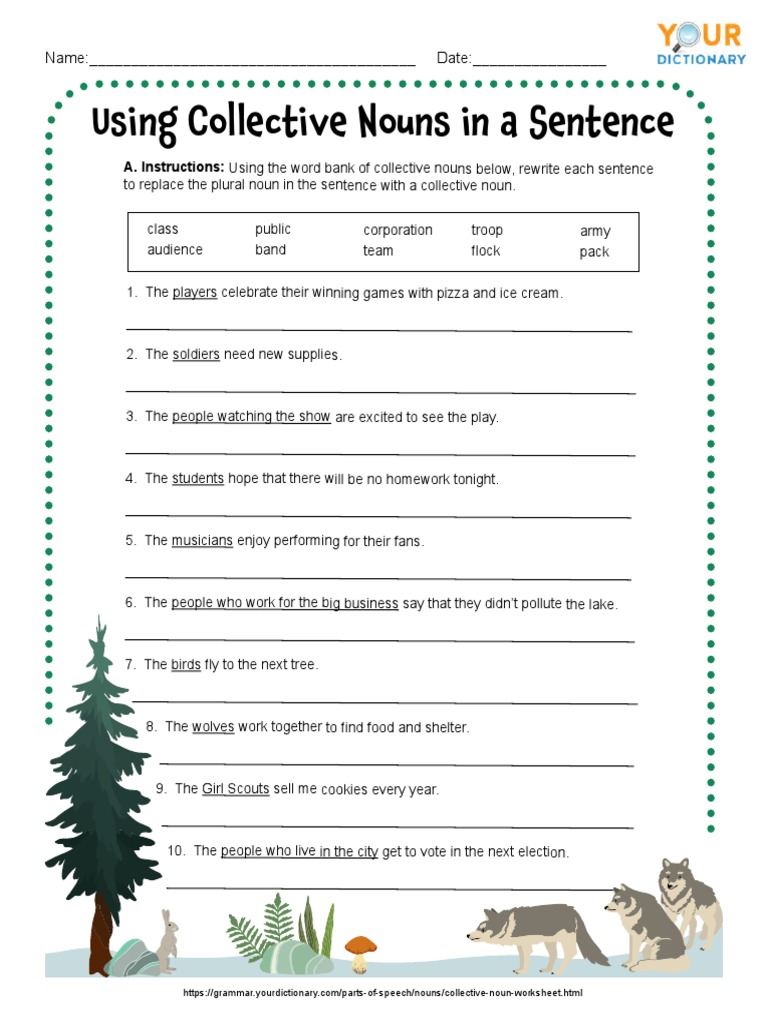 Collective Nouns Worksheet2 | PDF | Languages | Language Arts & Discipline