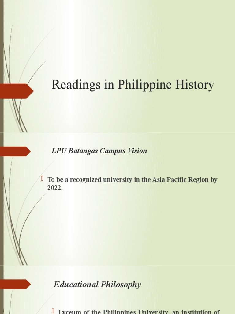 Readings in Philippine History | PDF | Primary Sources | Historian