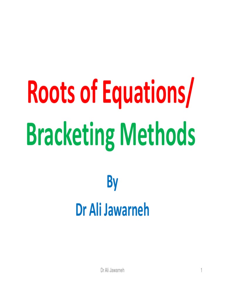 Numerical Root-Finding Methods | PDF | Mathematical Relations ...