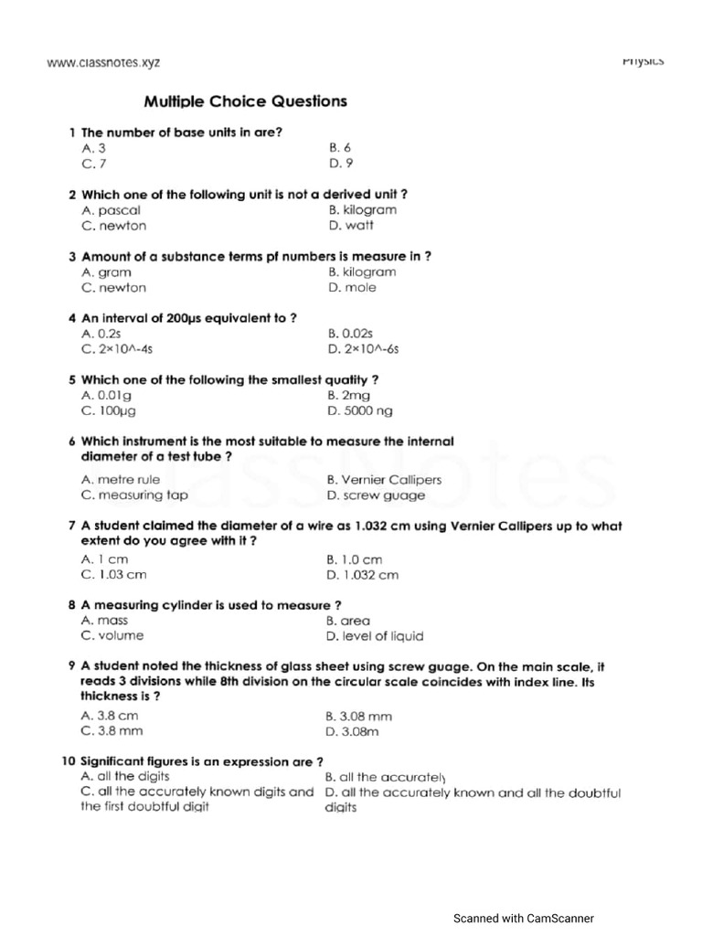 9th Physics Solved 1st CHPTR | PDF