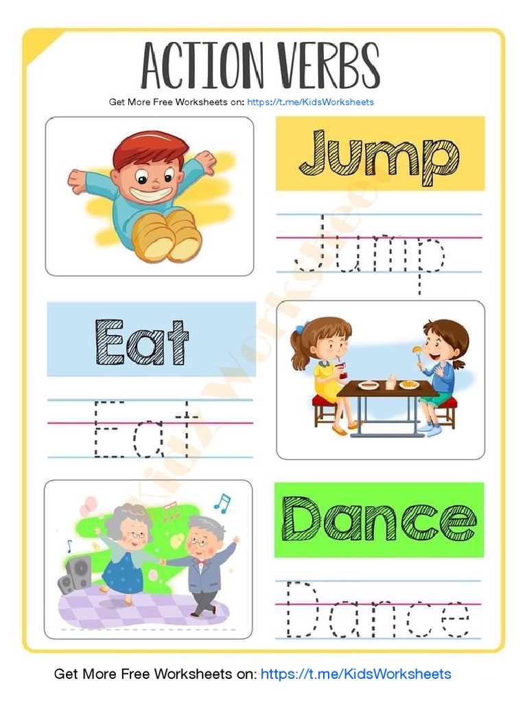 Action-Verbs-Tracing by Adeel Liaqat | PDF | Social Science