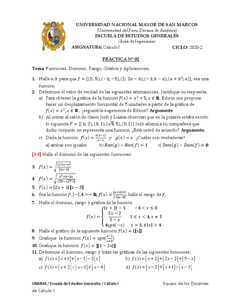 Calculo 1 | PDF | Función (Matemáticas) | Enseñanza de matemática