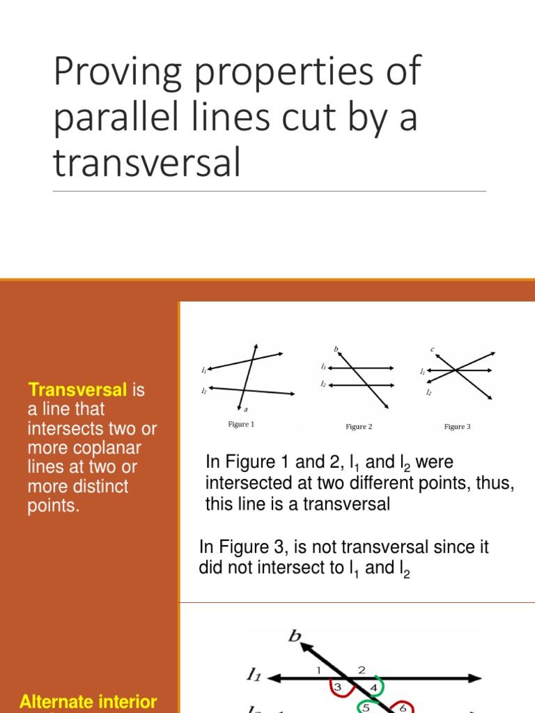 Proving Properties of Parallel and Perpendicular Lines Using ...