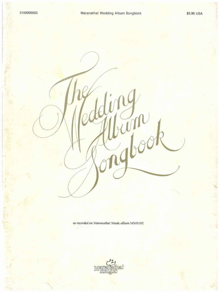 The Wedding Album Songbook Pdf