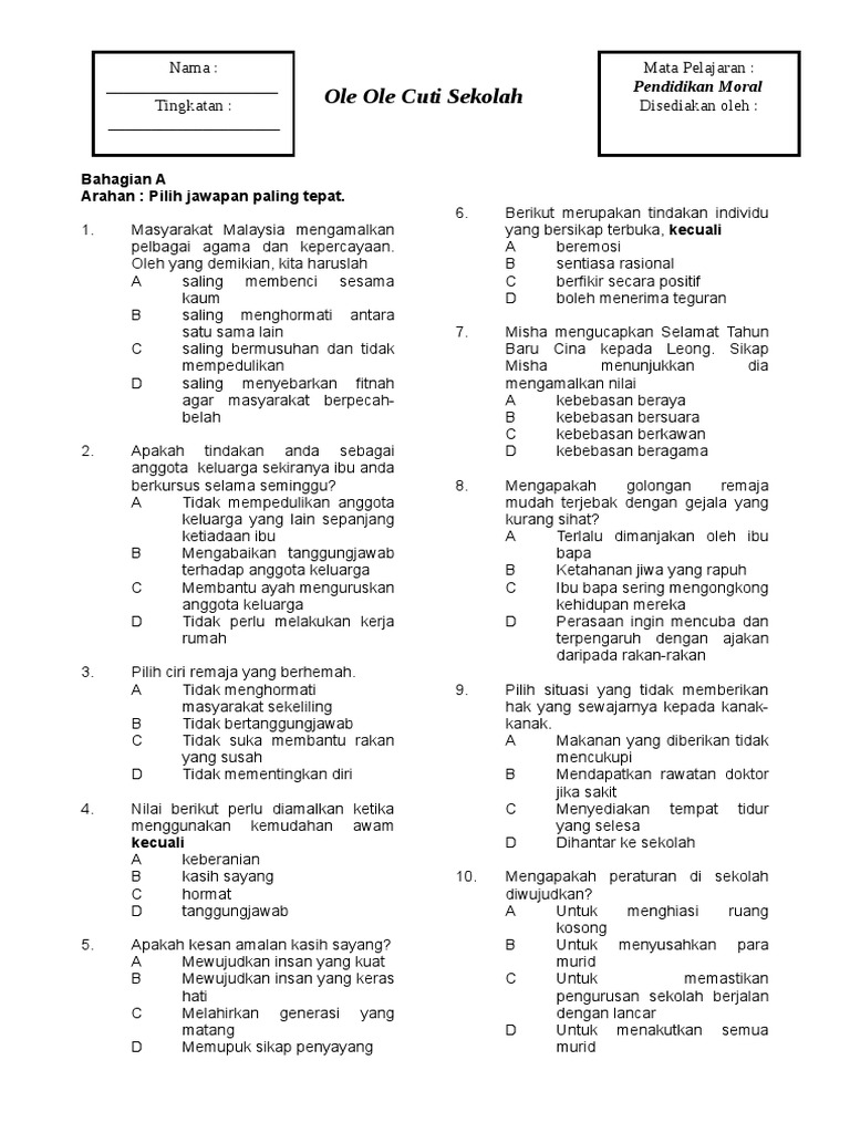 Ole Ole P.MORAL | PDF | Karier & Perkembangan | Ilmu Sosial