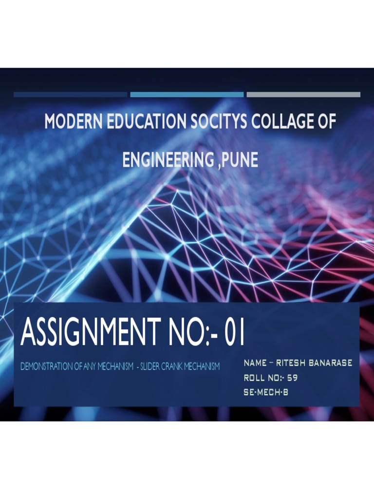 Assignment No 1 KOM | PDF | Piston | Machines