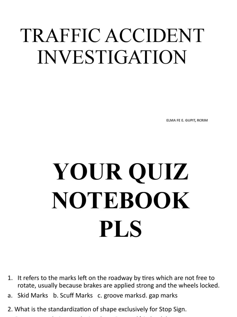 Traffic Accident Investigation | PDF | Traffic | Traffic Collision