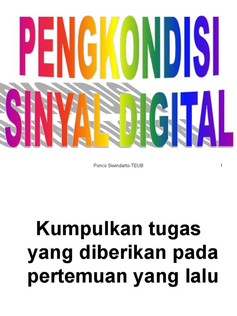 PENGKONDISI-SINYAL Digital Minggu Ke 5 | PDF