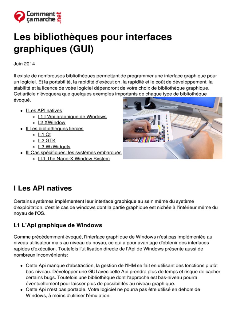 Bibliothèques pour Interfaces Graphiques | PDF | Linux | Microsoft Windows