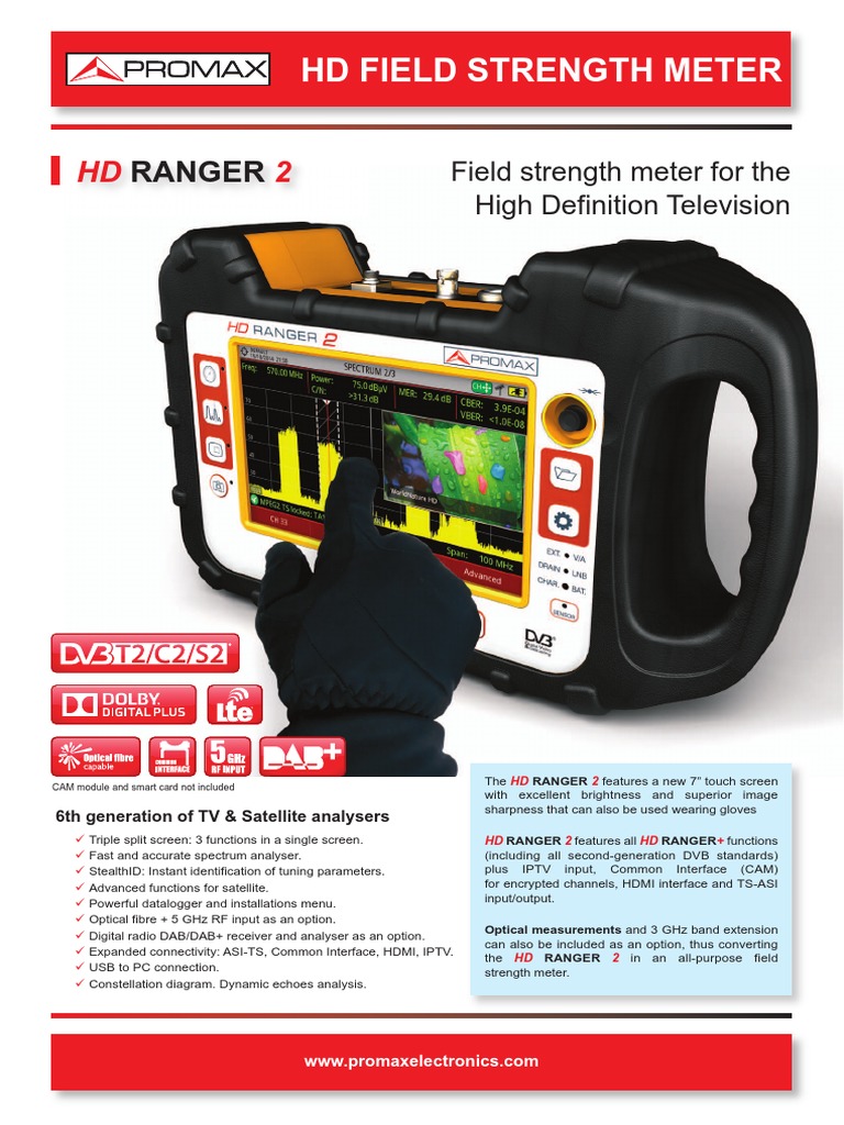 HD Field Strength Meter: Ranger | PDF | High Definition Television | Usb