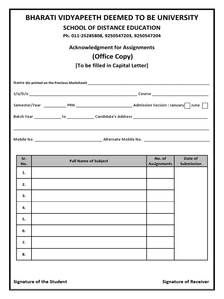 Acknowledgement For Assignments 2019 | PDF | Writing | Academia