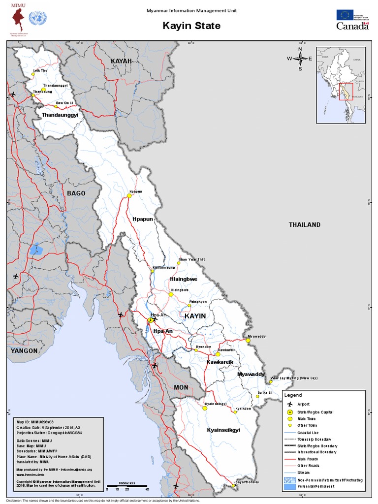 State Map TSP Kayin MIMU696v03 09sep2016 ENG A3 | PDF | Geophysics ...