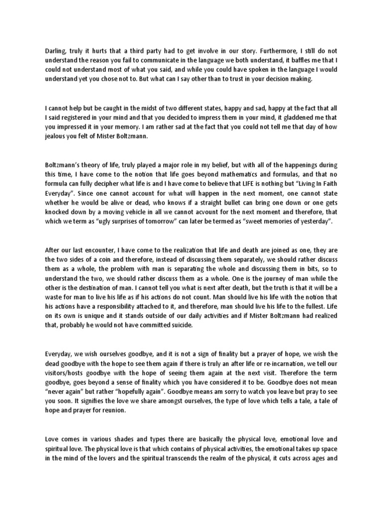 Love Life And Death Pdf Friendship Reason
