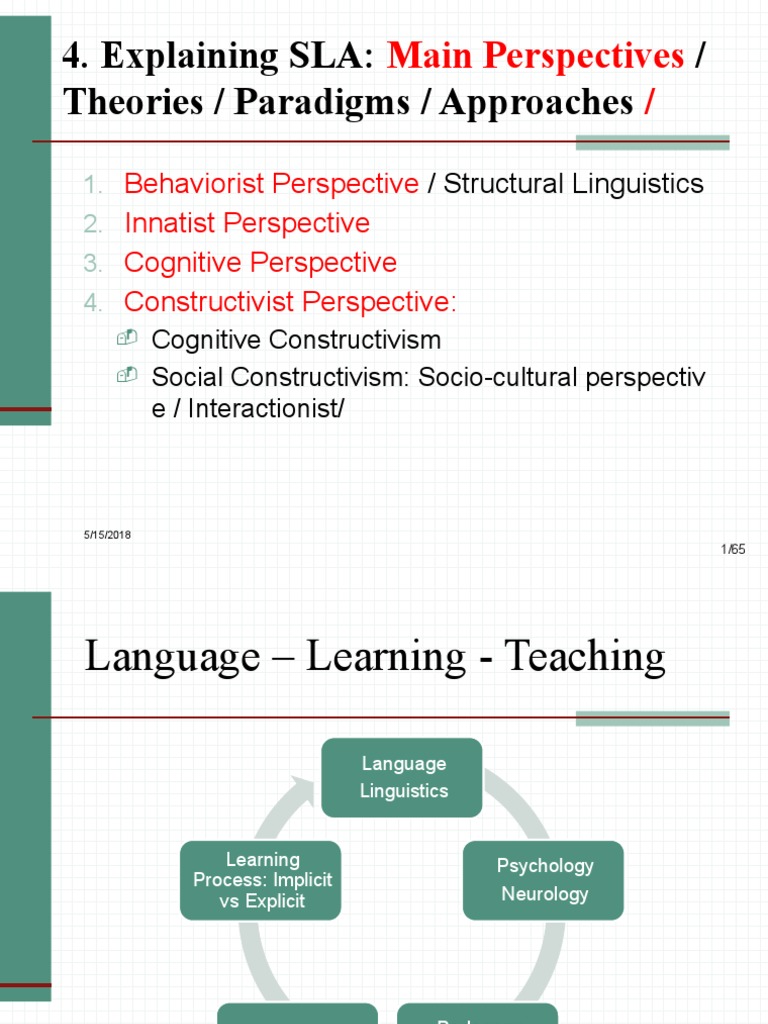 3 - Explaining SLA-Theoretical - Approaches 6-2011 | PDF | Second ...