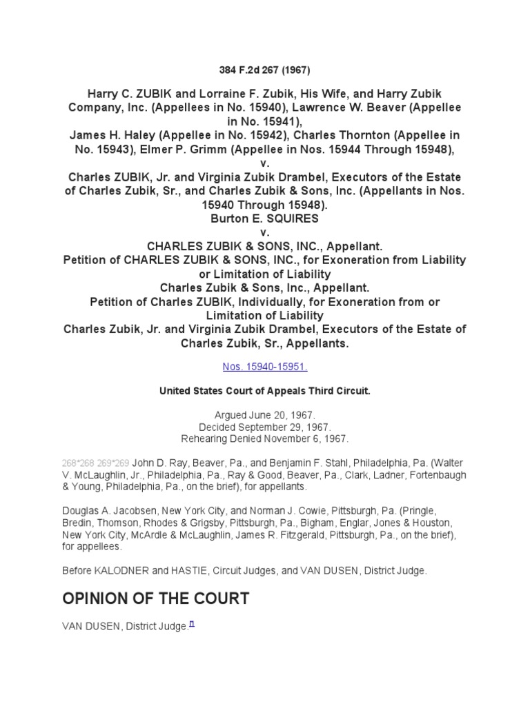 Zubik v. Zubik | PDF | Tort | Piercing The Corporate Veil