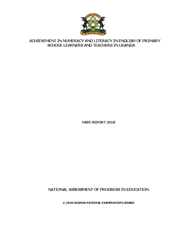 NAPE REPORT 2018 - 05.12.2019 - Reviewed | PDF | Literacy | Sampling ...