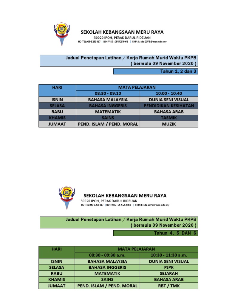 Sekolah Kebangsaan Meru Raya | PDF
