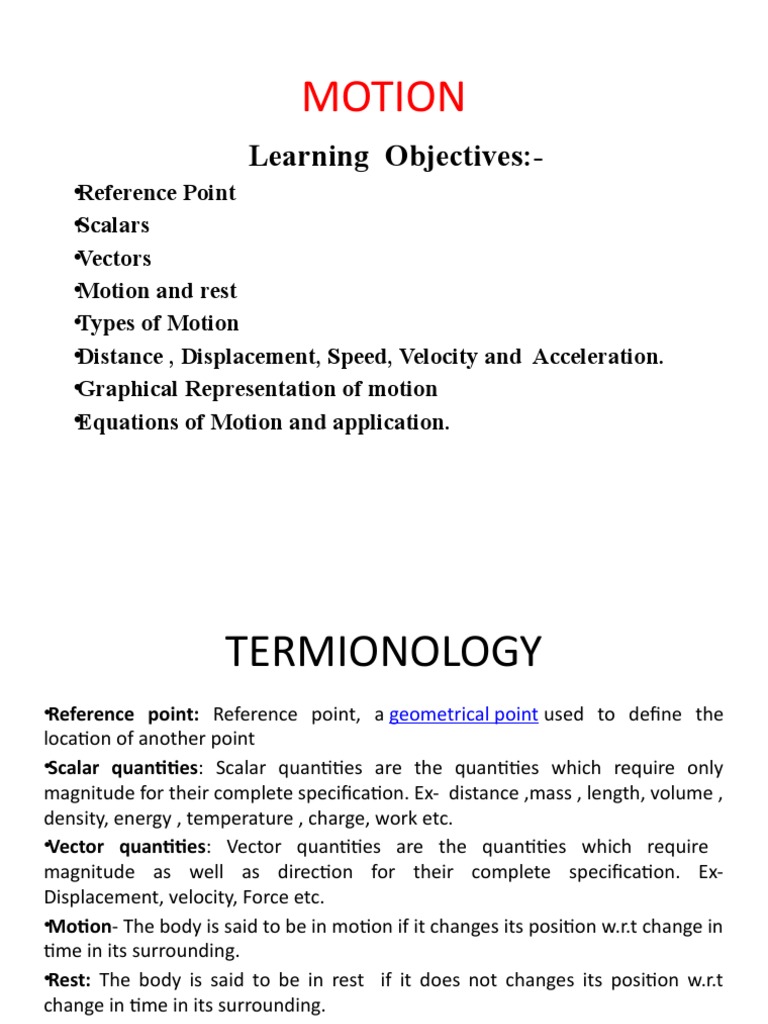MOTION in IN ONE DIMENSION | PDF | Speed | Acceleration