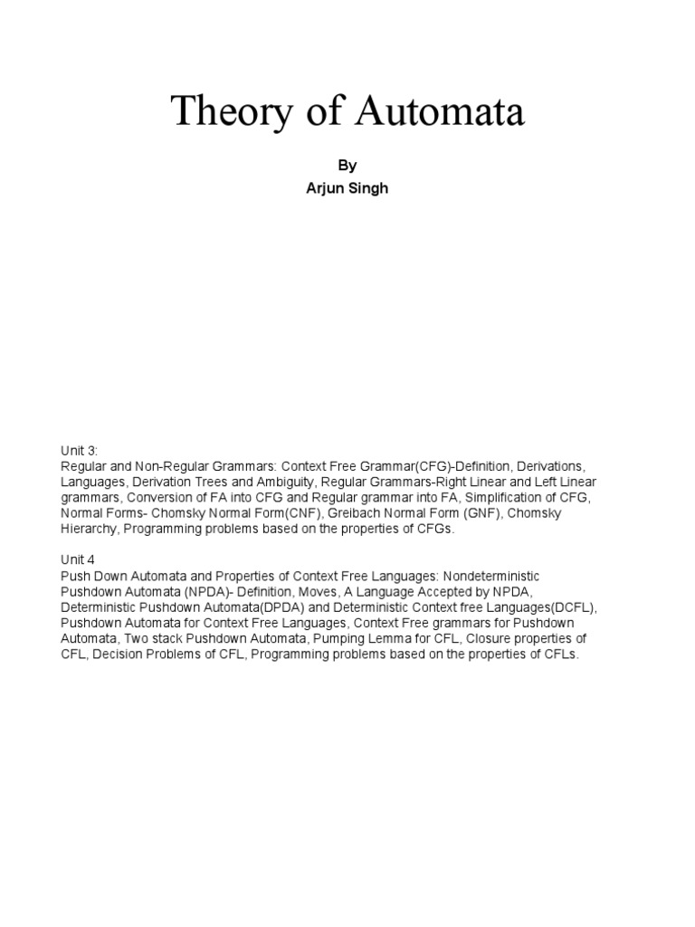 Automata Theory for CS Students | PDF | Automata Theory | Formalism ...