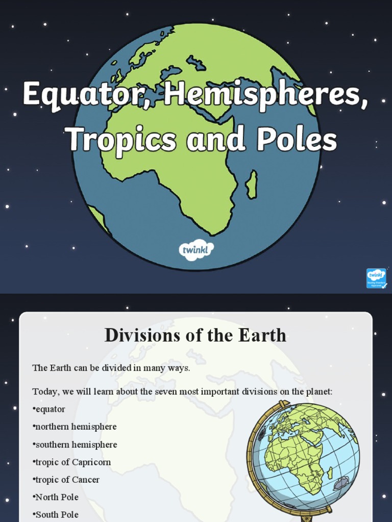 Au G 42 Equator Hemispheres Tropics and Poles Powerpoint English ...