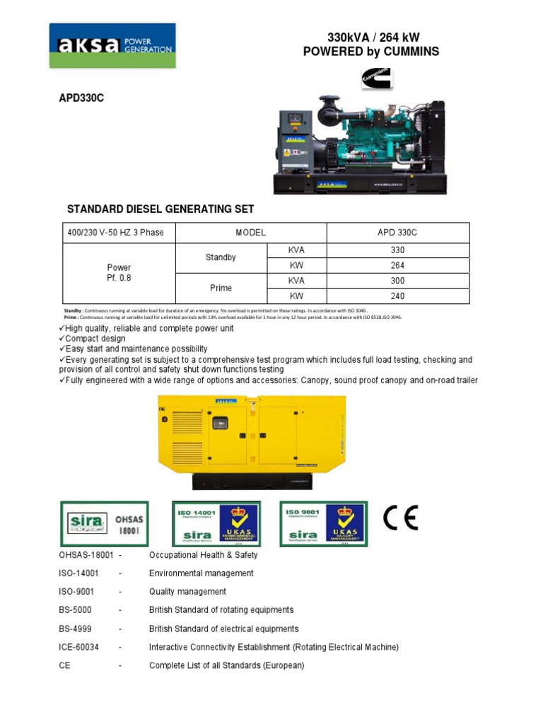 APD330C | PDF | Mains Electricity | Electric Generator