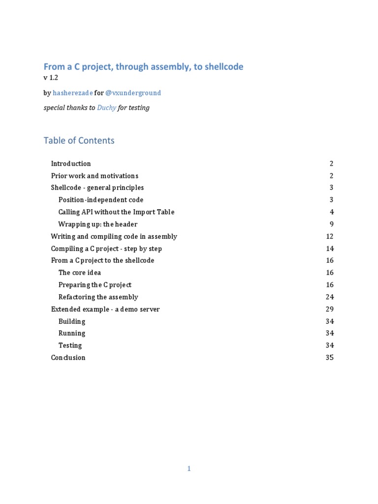 From C To Assembly To Shellcode - Hasherezade | PDF | Library ...