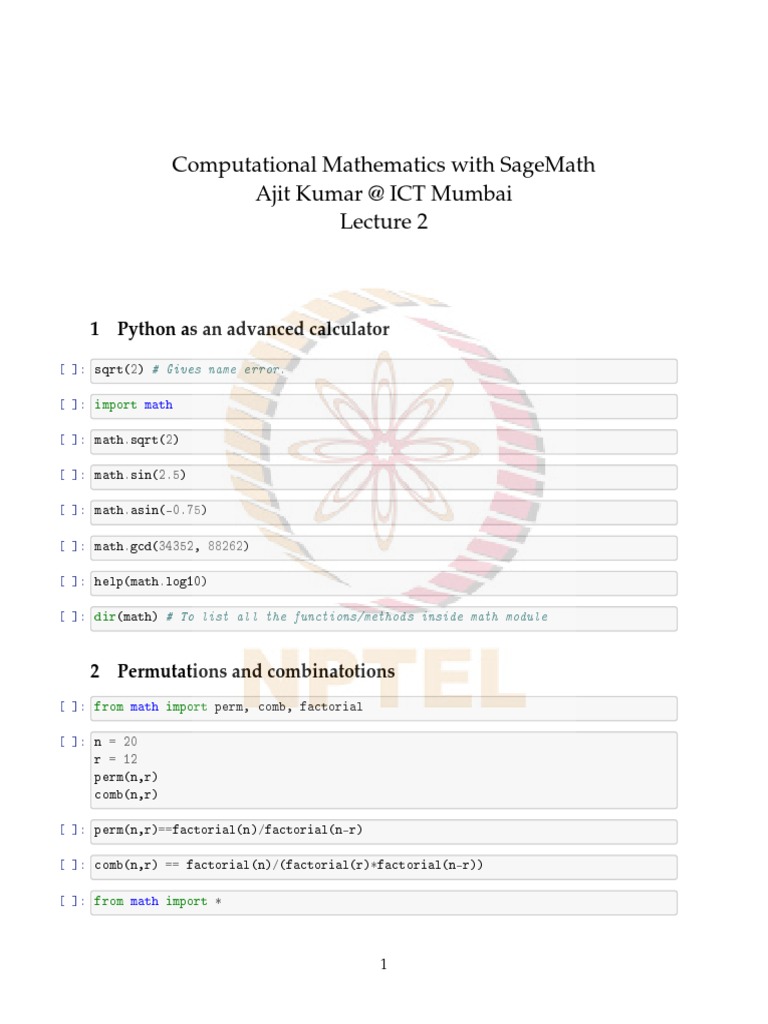 CMSM Lecture2 Handouts | PDF