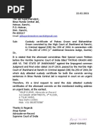 Format of 317 CRPC Petition Sample | PDF