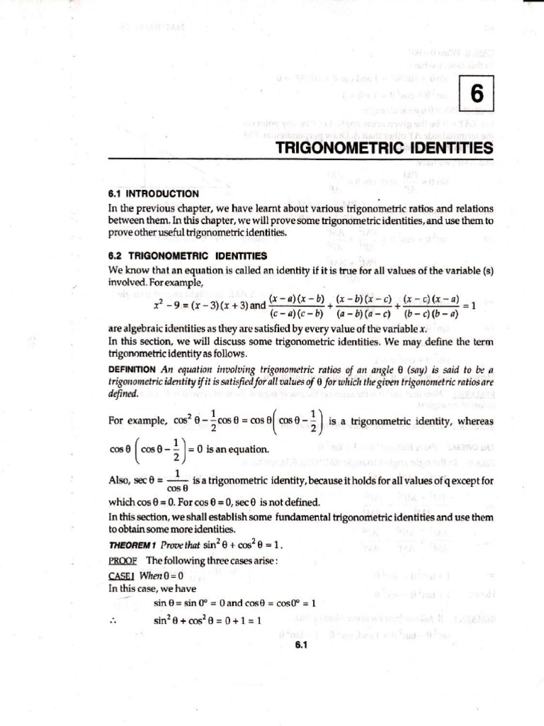 Ch-6 RD Maths | PDF | Trigonometric Functions | Functions And Mappings