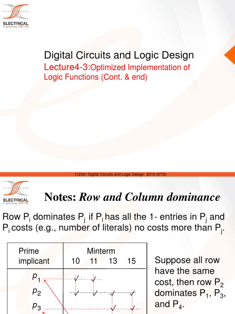 Digital Circuits and Logic Design: Lecture4-3 | Download Free PDF ...
