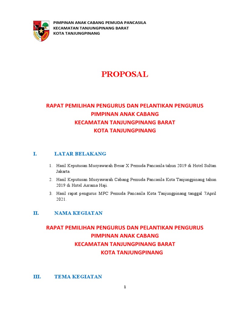 Proposal RPP PP Pac Tpi Barat | PDF
