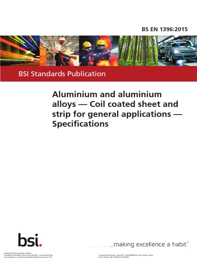 Bs en 1396-Coating Aluminium Sheet | PDF | Sheet Metal | Industrial ...