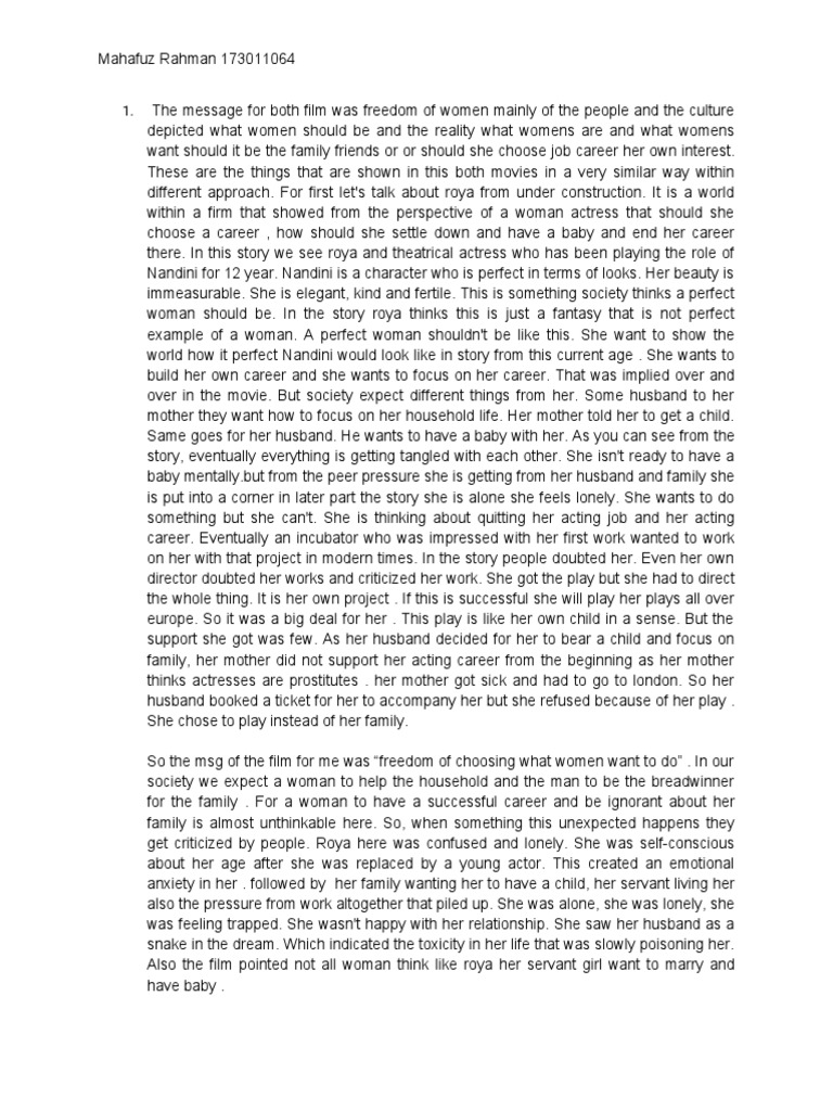 Mahafuz Rahman 173011064 MSJ11376 Section 1 | PDF | Human Nature