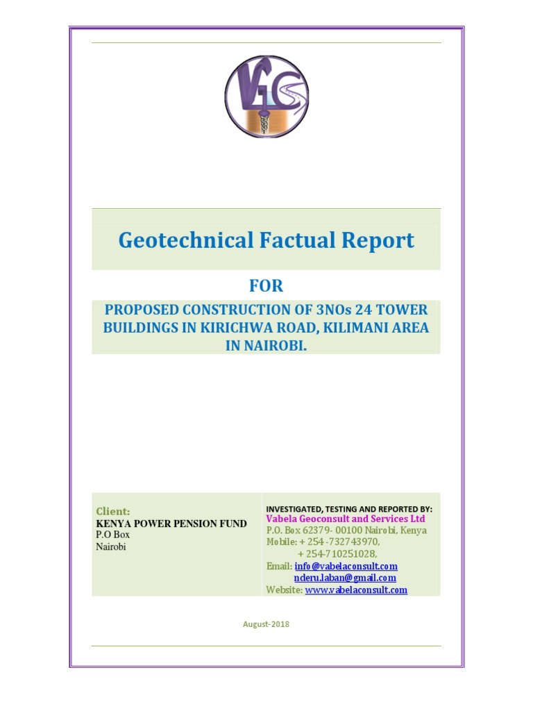 APPENDIX IV Geotechnical Factual Report | PDF | Geotechnical ...
