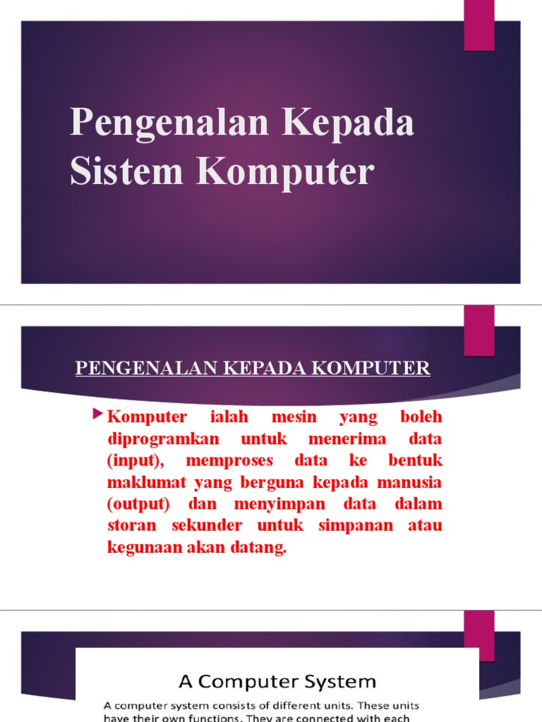 Pengenalan Kepada Sistem Komputer | PDF
