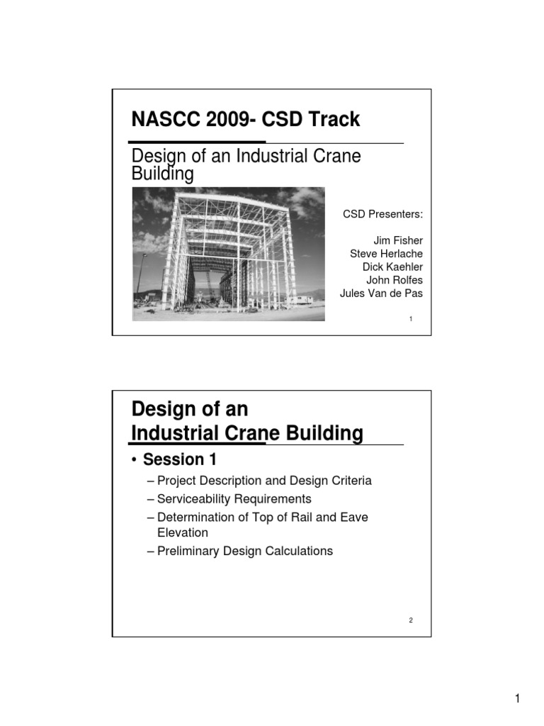 Industrial Crane Building Design Guide | PDF | Bending | Beam (Structure)