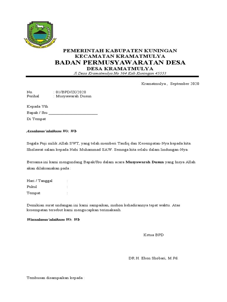 Undangan Musdus | PDF