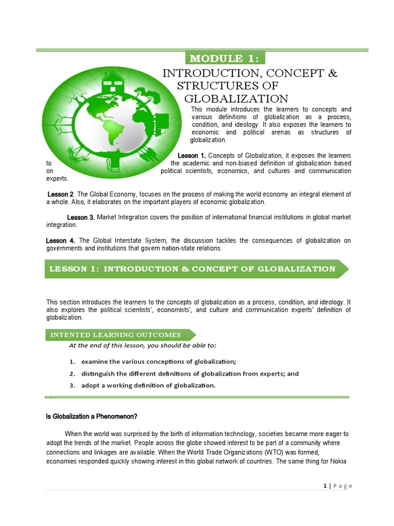 Contemporary World MODULE 1 | PDF | Globalization | European Union