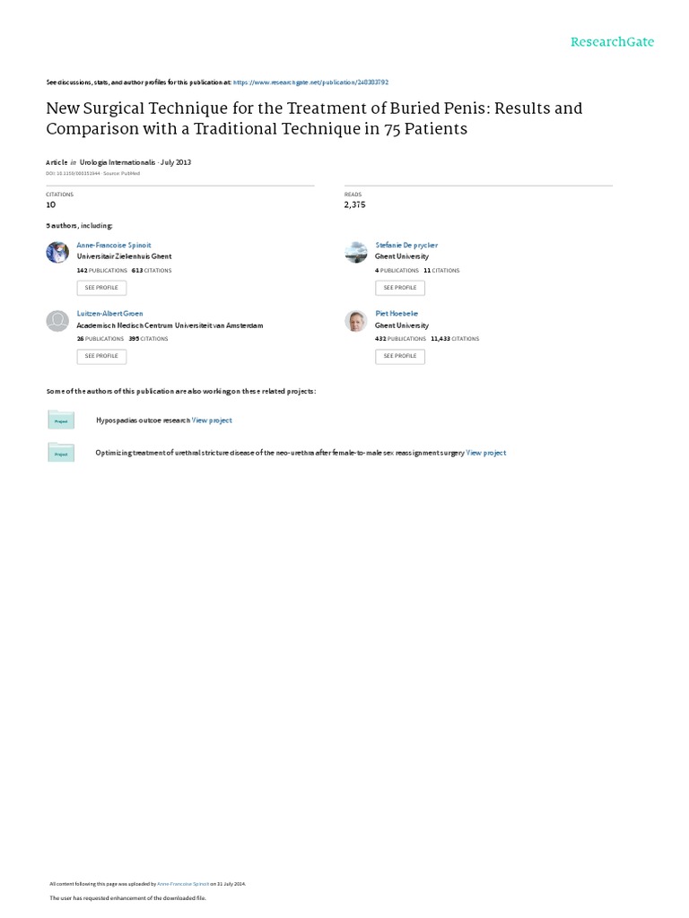 Buried Penis | Download Free PDF | Surgery | Male Mammals