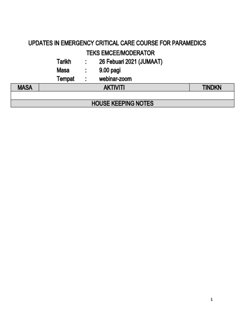 Webinar Emcee Script | PDF | Clinical Medicine | Medicine