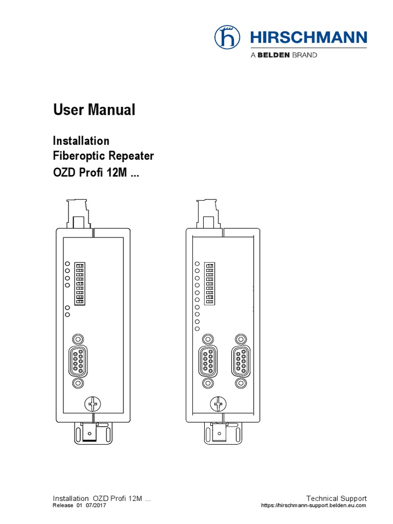 User Manual: Installation Fiberoptic Repeater OZD Profi 12M .. | PDF ...