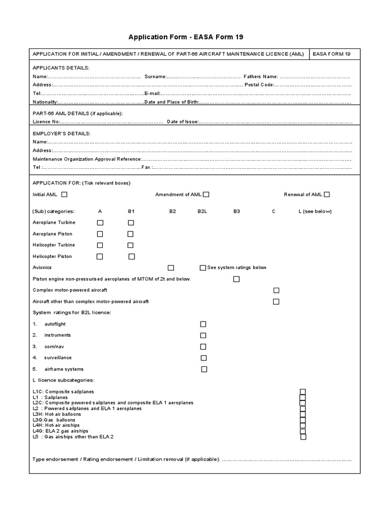 EASA Form 19 Issue 5 | PDF | Aircraft | Vehicles