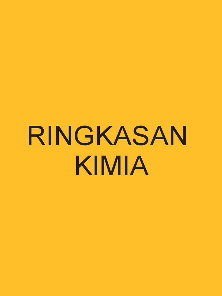 RINGKASAN - Kimia | PDF