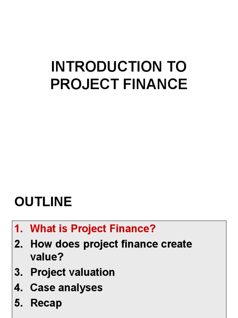 Introduction To Project Finance | PDF | Project Finance | Debt