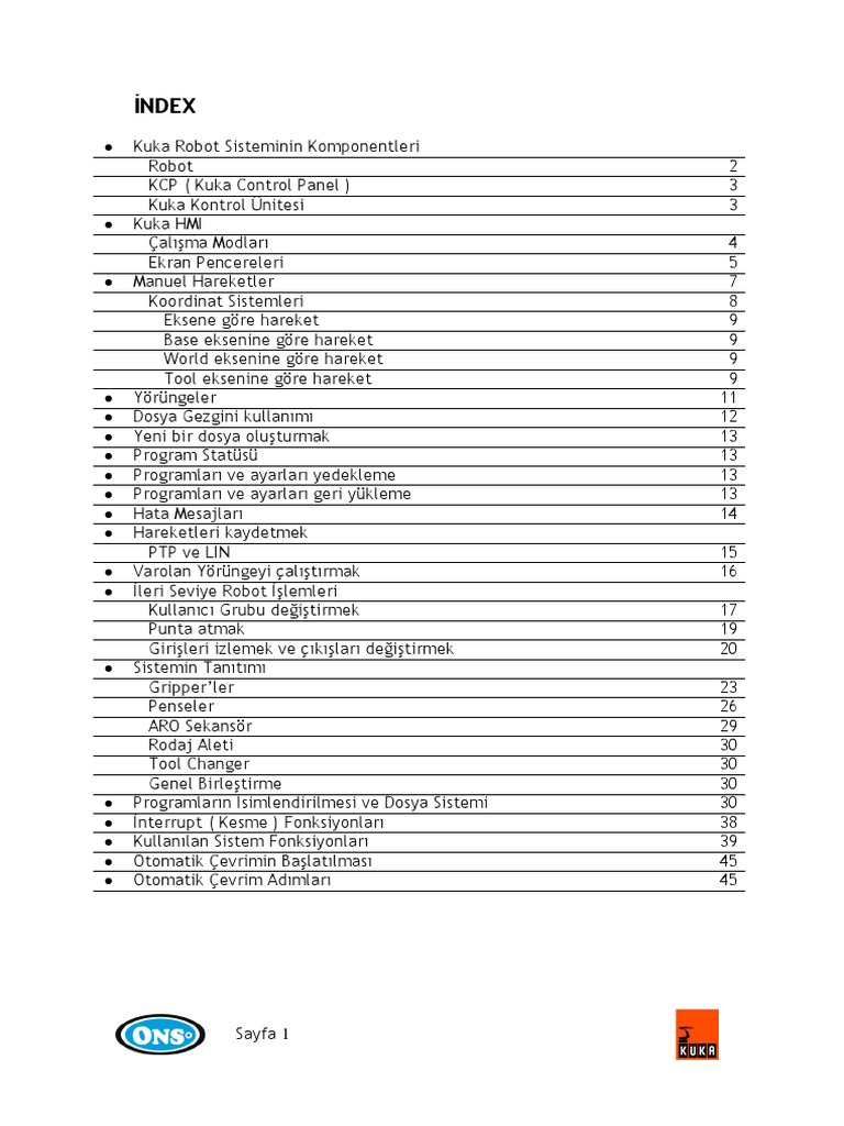 Kuka Robot Programlama | PDF