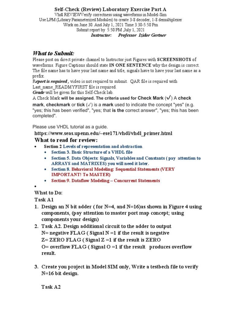 A VHDL REview basedON) Tutorial June 30 To Students | PDF | Vhdl ... A VHDL REview basedON) Tutorial June 30 To Students | PDF | Vhdl ...