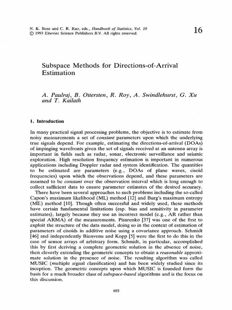 Subspace Methods | PDF | Linear Subspace | Matrix (Mathematics)