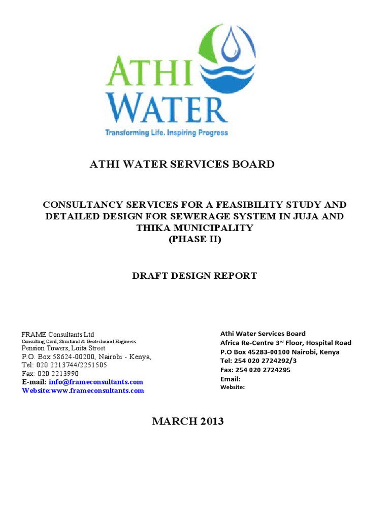 Detailed Design Report | PDF | Sewage Treatment | Sanitary Sewer